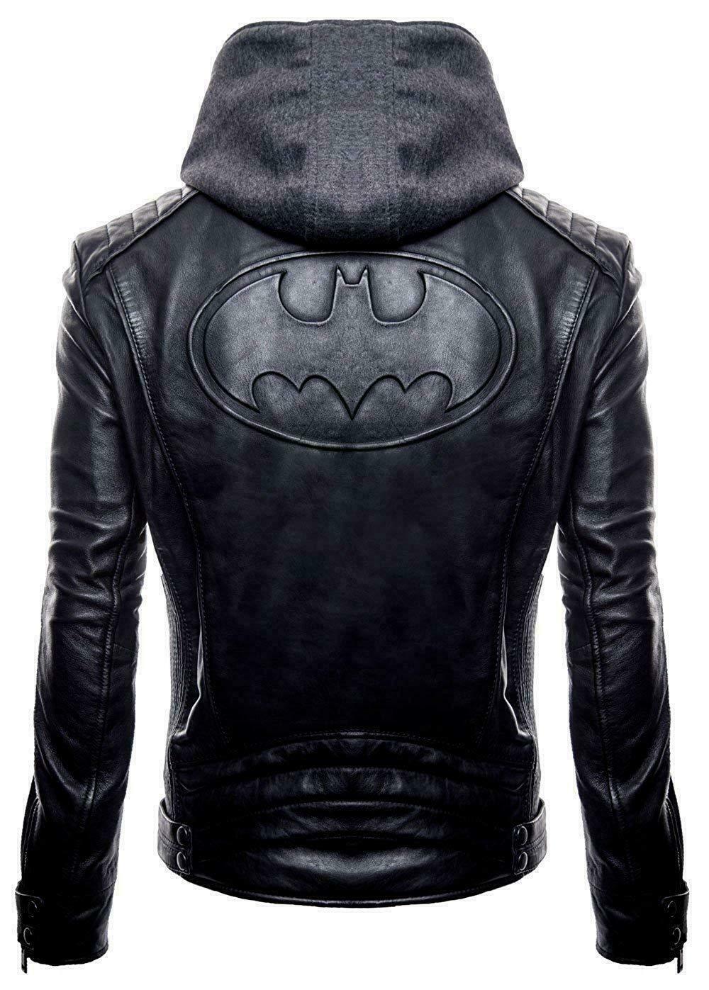 Batman Arkham Motorcycle Men's Leather Jacket-The Leather Gems