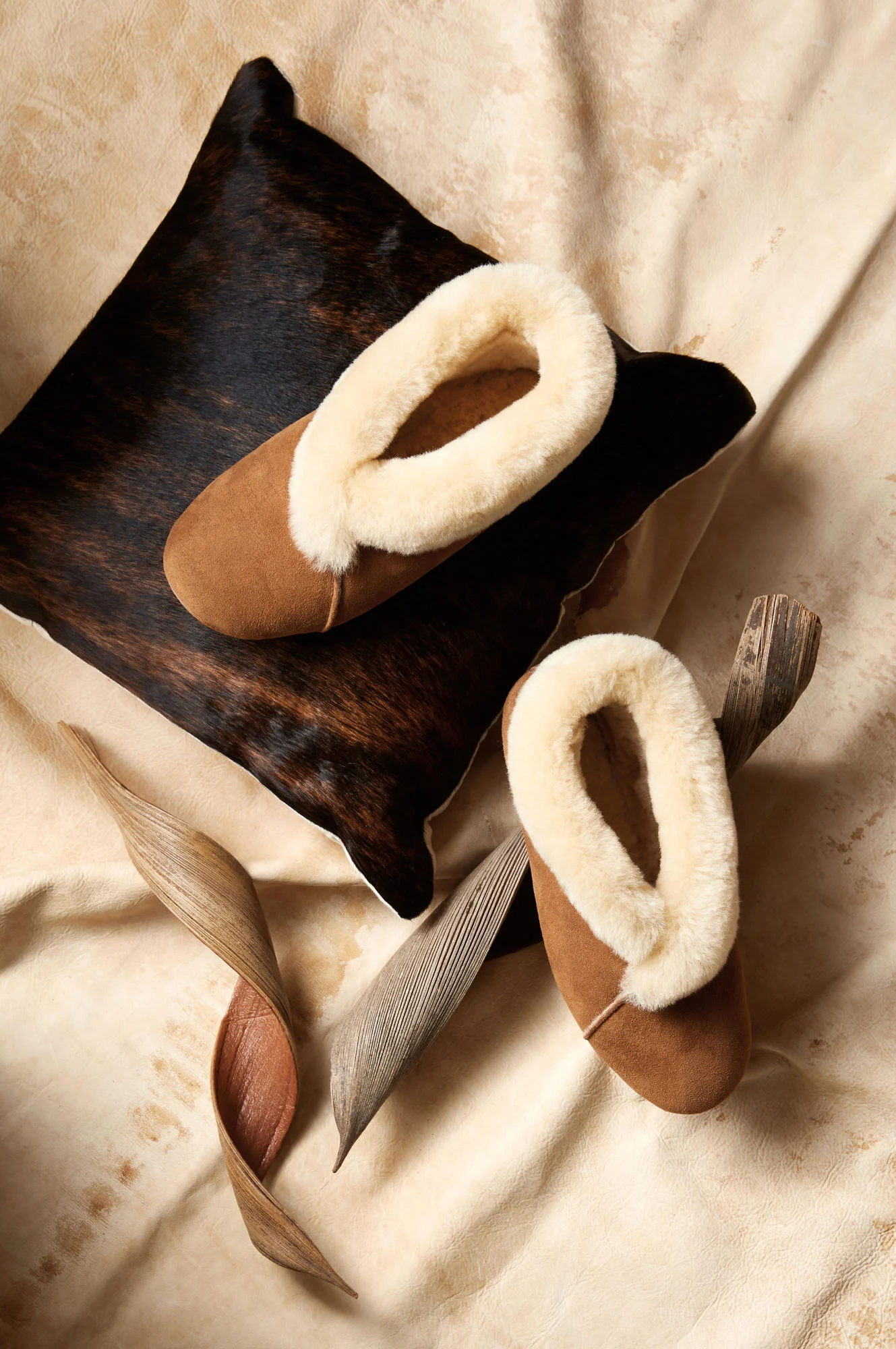 Sophia Merino Sheepskin Soft Sole Slippers for Women-The Leather Gems
